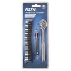 Mako 1/4 inch Drive Socket Set 11 Piece | Warehouse Stationery, NZ