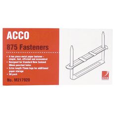 Acco File Fasteners 80mm Prong 2 Pieces 50 Pack Silver | Warehouse ...