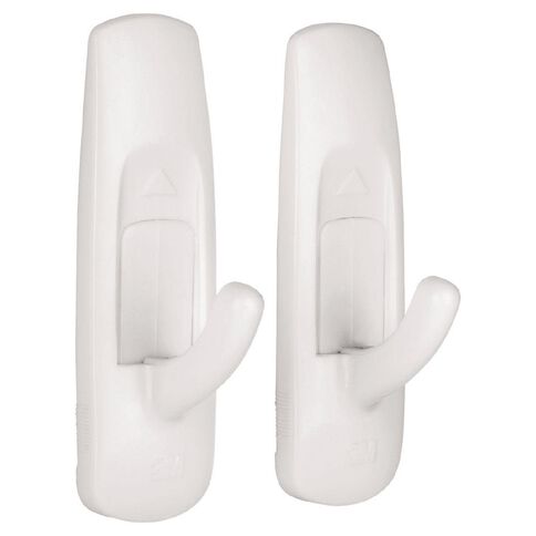 Command Hooks 2 Pack White Medium | Warehouse Stationery, NZ