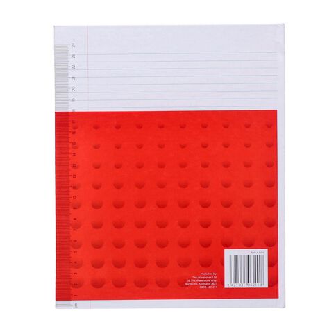 WS Lecture Book 2B5 7mm Ruled Hardcover 94 Leaf Red Mid | Warehouse ...
