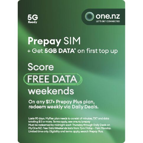 One NZ Prepay Triple Sim with Bonus 5GB | Warehouse Stationery, NZ