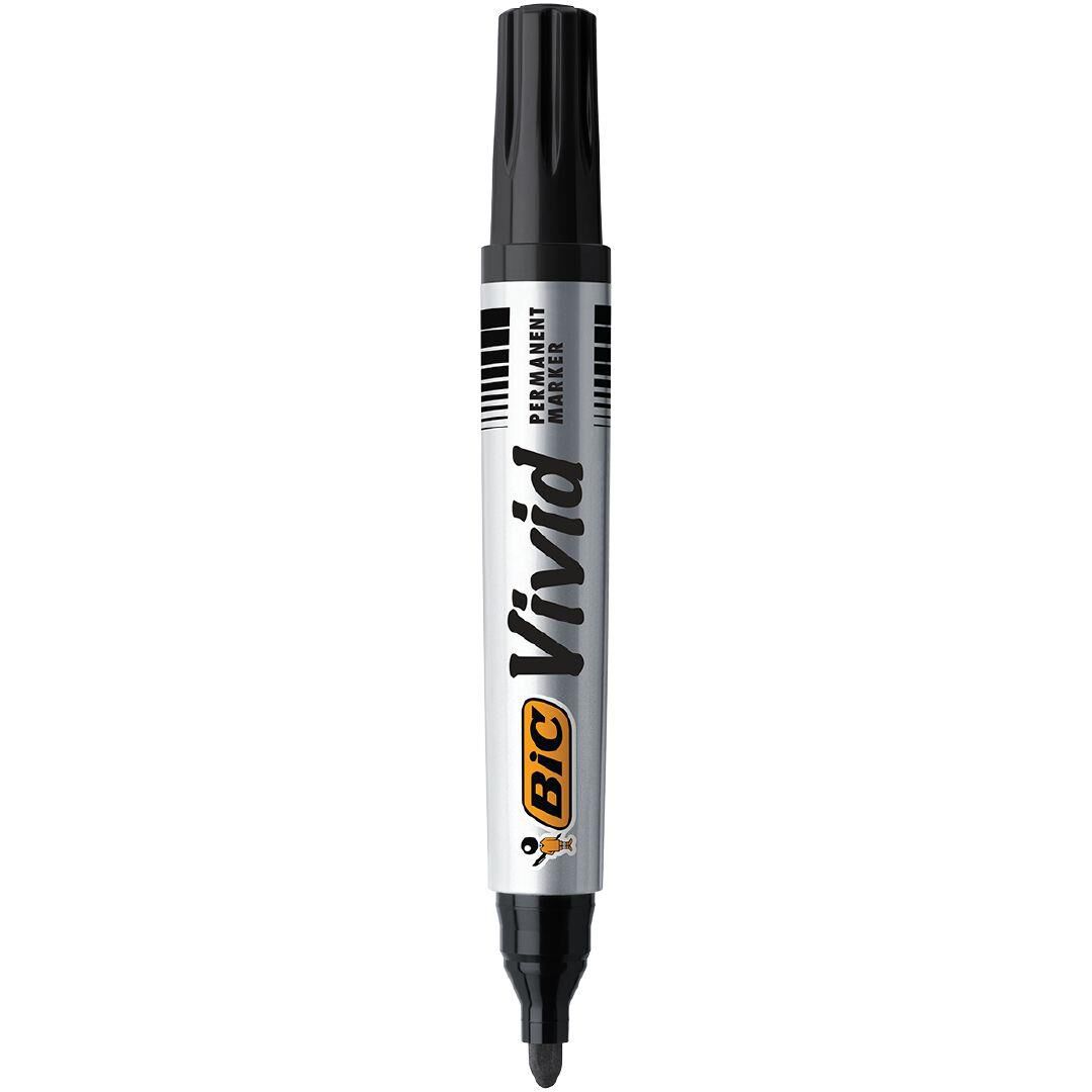 Bic Vivid Permanent Marker Ecolution Black 1 Pack Warehouse Stationery NZ