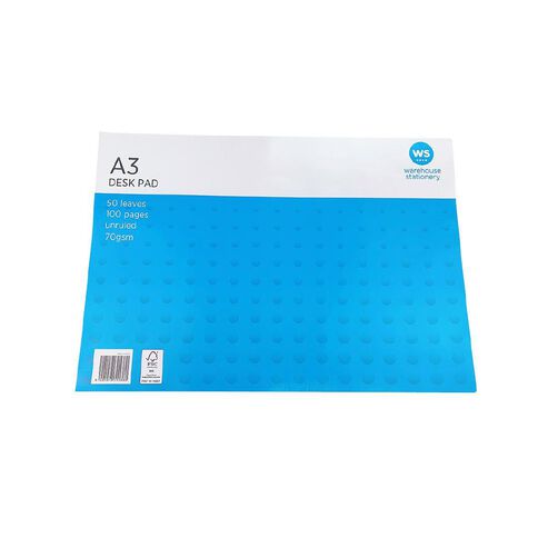 WS A3 Desk Pad 70gsm White | Warehouse Stationery, NZ