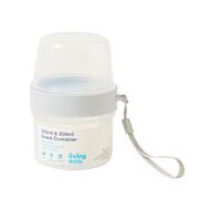 Living & Co Snack Container 300ml+350ml Clear | Warehouse Stationery, NZ
