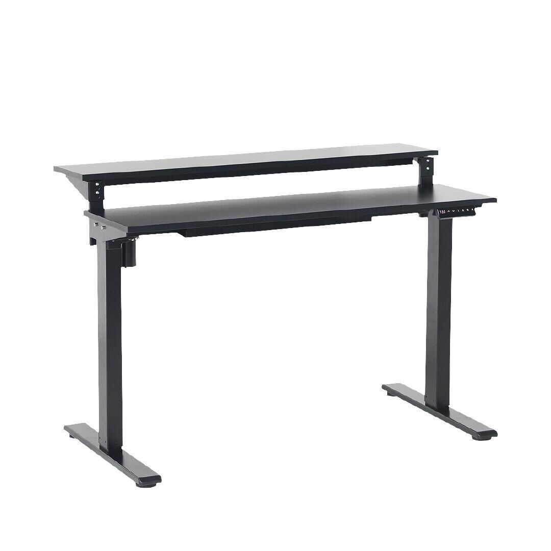 Workspace 2 Tier Adjustable Desk Black Warehouse Stationery NZ