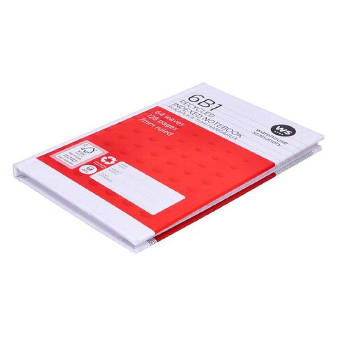 WS Notebook 6B1 Index 7mm Ruled 64 Leaf | Warehouse Stationery, NZ