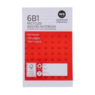 WS Notebook 6B1 Index 7mm Ruled 64 Leaf | Warehouse Stationery, NZ