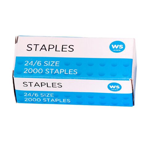 WS Staples 24/6 2000 Pack | Warehouse Stationery, NZ