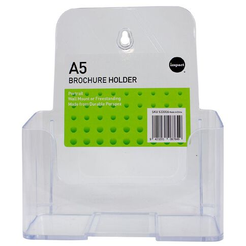 WS Brochure Holder Wall Mount Portrait Single Pocket A5 | Warehouse ...