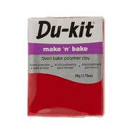 Du-kit Clay Red Mid 50g | Warehouse Stationery, NZ