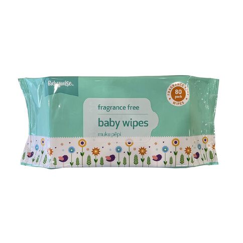 Fragrance Free Baby Wipes 80 | Warehouse Stationery, NZ