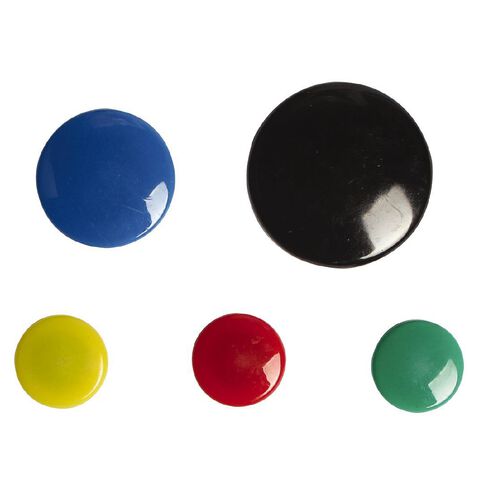 WS Magnetic Buttons Assorted 50 Pack | Warehouse Stationery, NZ