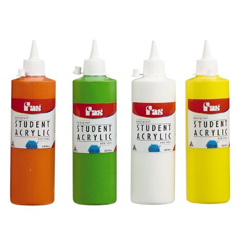 FAS Paint Student Acrylic Blue 500ml | Warehouse Stationery, NZ