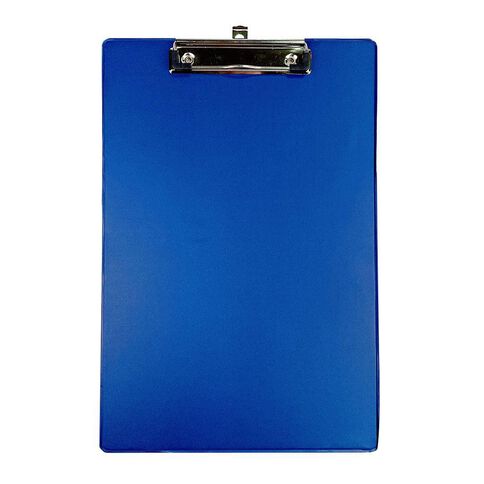 WS Clipboard Single PVC Blue Mid | Warehouse Stationery, NZ