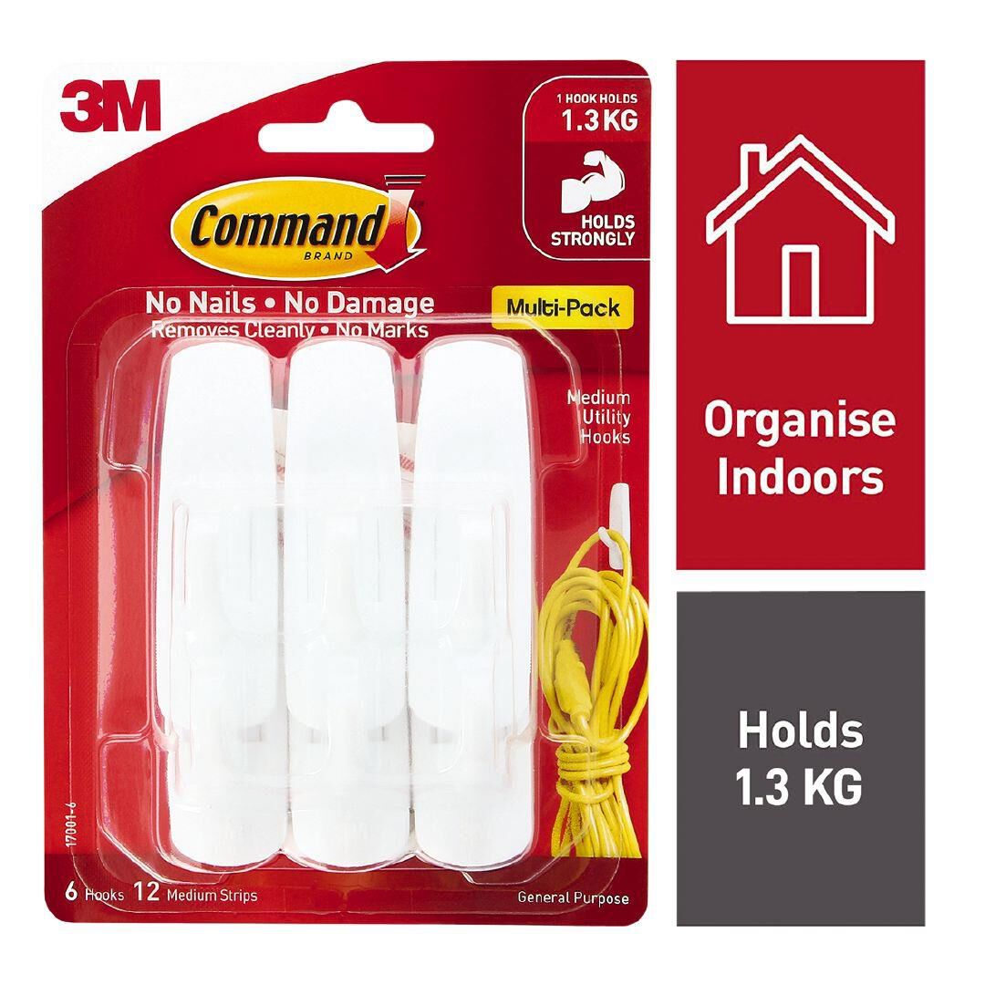 Command Hooks Value Pack Medium Warehouse Stationery NZ