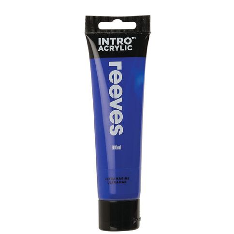 Reeves Intro Acrylic Paint Ultramarine Blue 100ml | Warehouse ...
