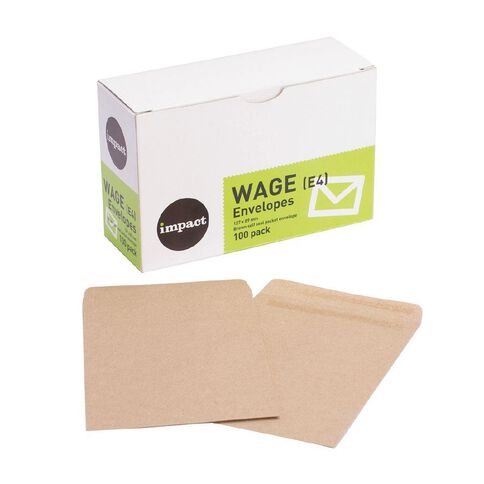 Impact Envelope E4 Wage Self Seal 100 Pack | Warehouse Stationery, NZ