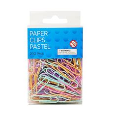 WS Paper Clips Pastel 200 Pack | Warehouse Stationery, NZ