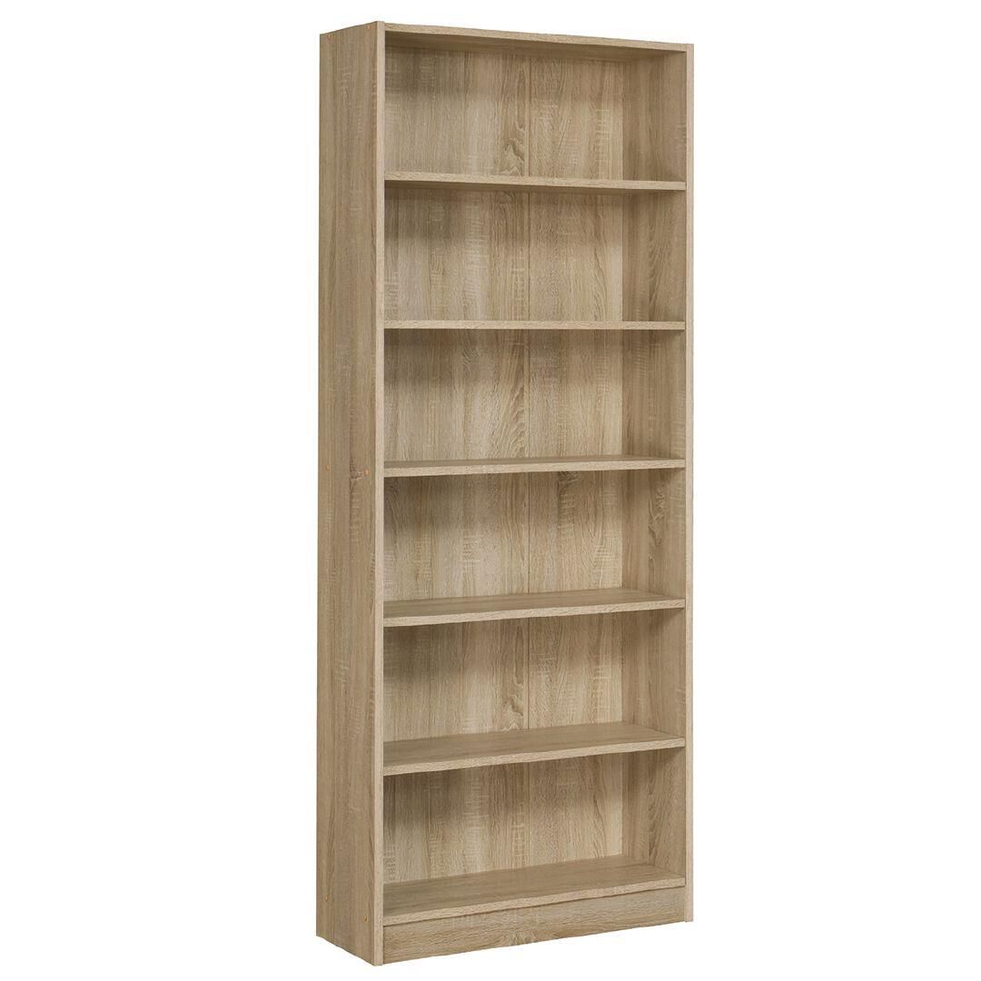 Workspace Soho 6 Tier Bookcase Oak Warehouse Stationery NZ