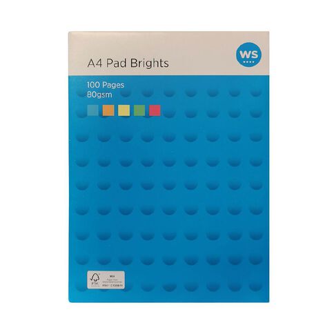 WS Bright Paper - A4 100 Sheets | Warehouse Stationery, NZ