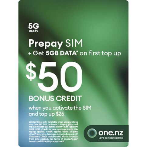 One NZ Prepay Triple Sim with Bonus 5GB | Warehouse Stationery, NZ