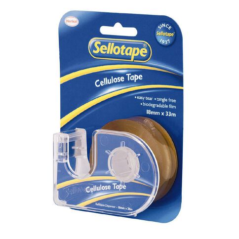 Sellotape Tape Dispenser 18mm x 33m Single Clear | Warehouse Stationery, NZ