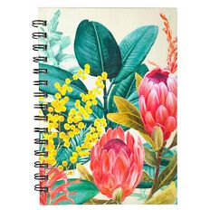 Uniti Spiral Notebook 80gsm Floral A5 | Warehouse Stationery, NZ