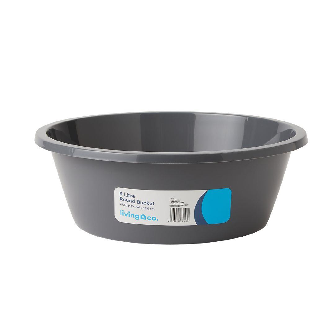 Living & Co Bucket Round Assorted 9L | Warehouse Stationery, NZ