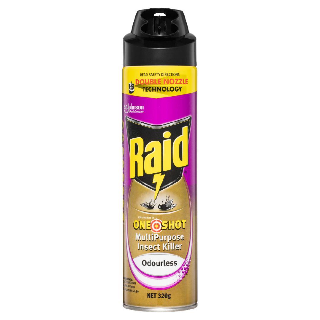 Raid One Shot Multipurpose Insect Killer Odourless 320g | Warehouse ...