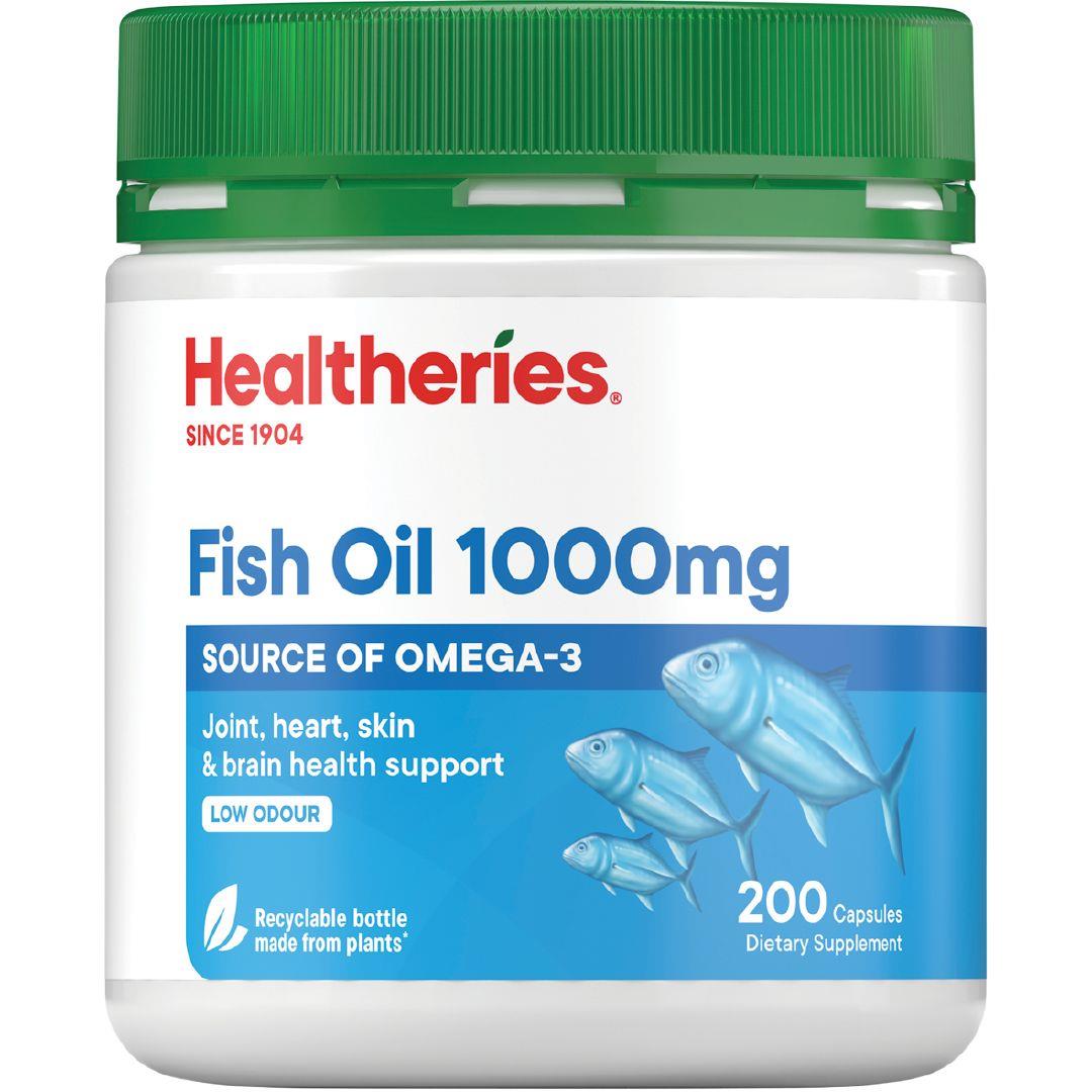 Healtheries Fish Oil 1000mg 200 Pack | Warehouse Stationery, NZ