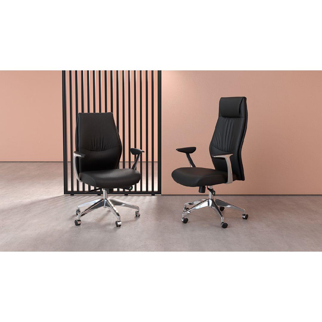 Knights Ignite Highback Alloy Base Chair Black | Warehouse Stationery, NZ
