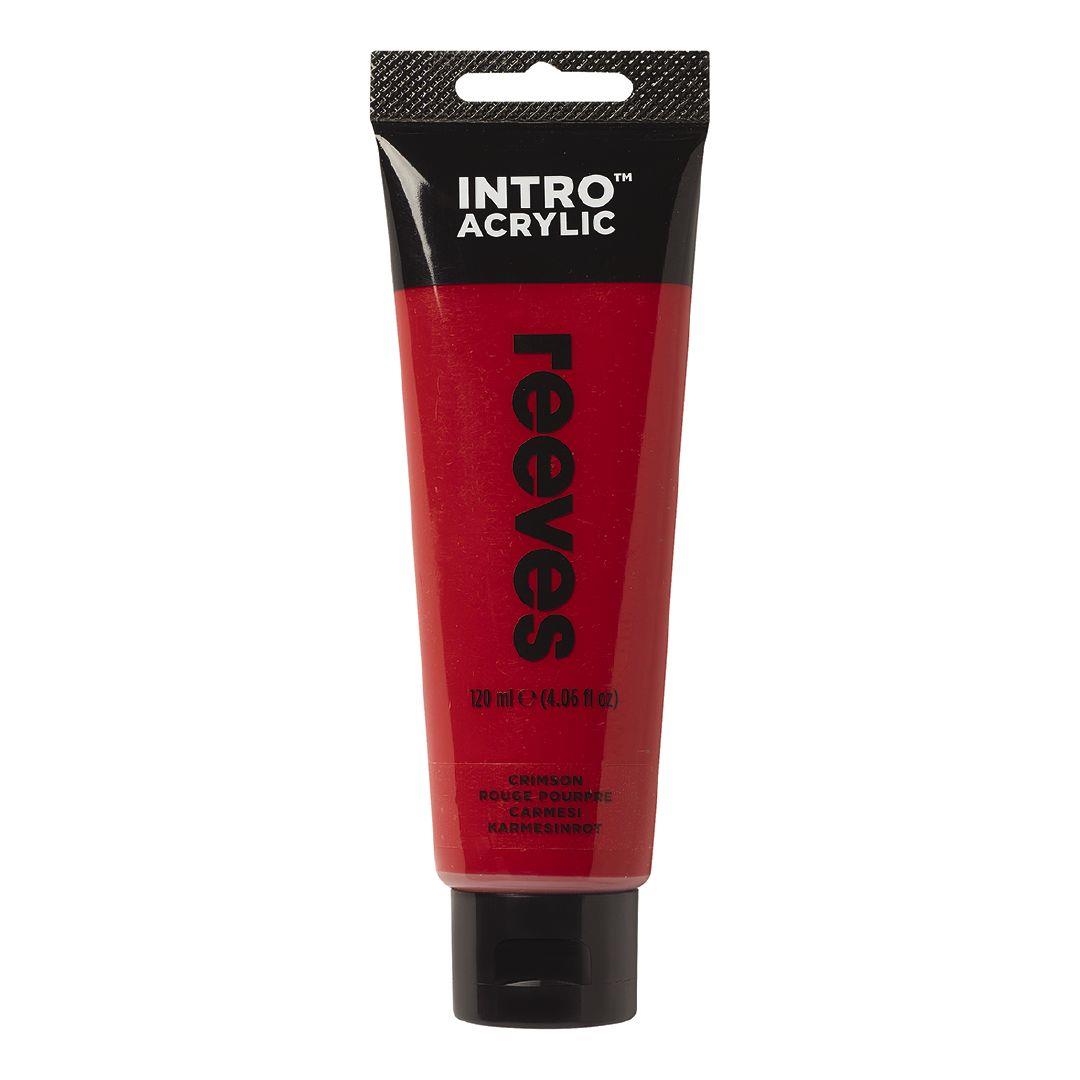 Reeves Intro Acrylic Paint Crimson 100ml | Warehouse Stationery, NZ