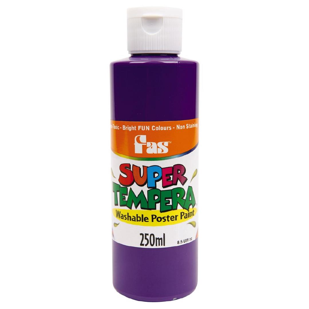 FAS Paint Super Tempera 250ml Violet Purple | Warehouse Stationery, NZ