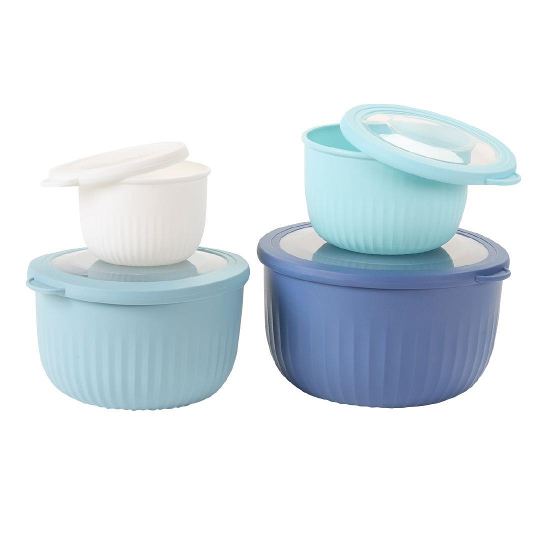 Living & Co Round Nested Food Container 4 Pack | Warehouse Stationery, NZ