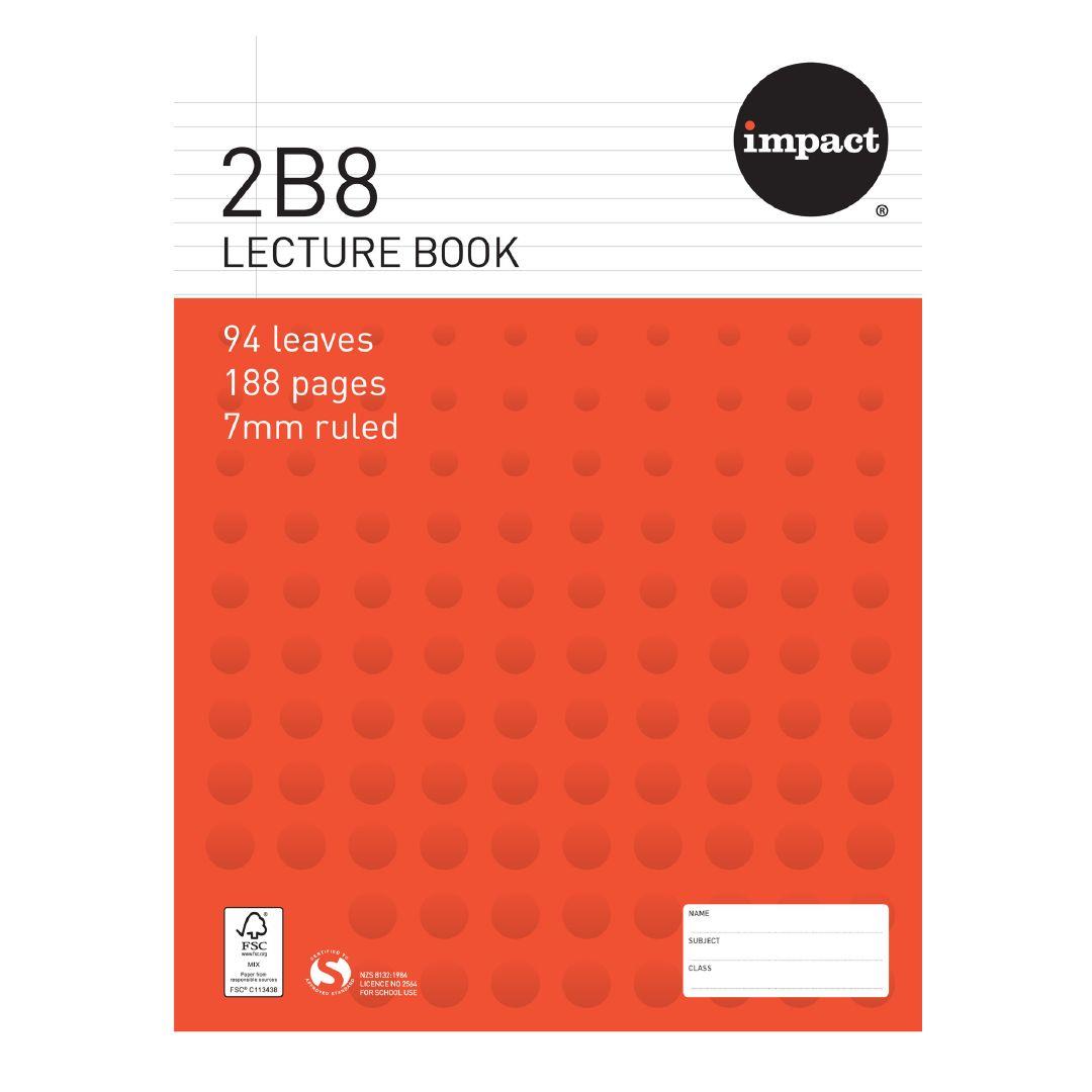 Impact Lecture Book 2B8 7mm Ruled Hardcover 94 Leaf Red | Warehouse ...