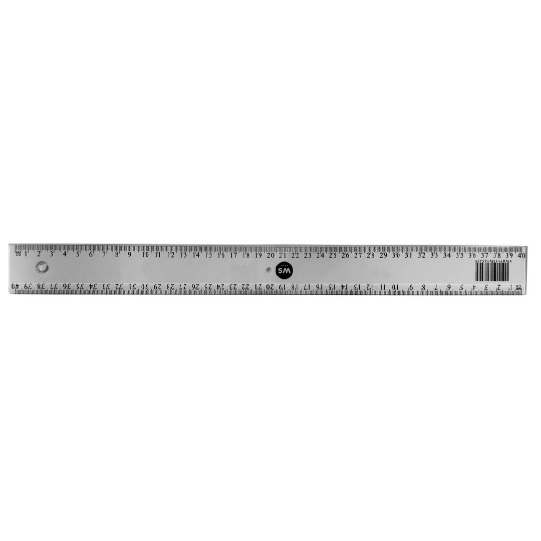WS Plastic Ruler 40cm Clear | Warehouse Stationery, NZ