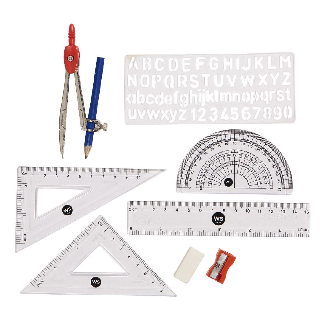 WS Math Set Value 10 Piece Mixed Assortment | Warehouse Stationery, NZ