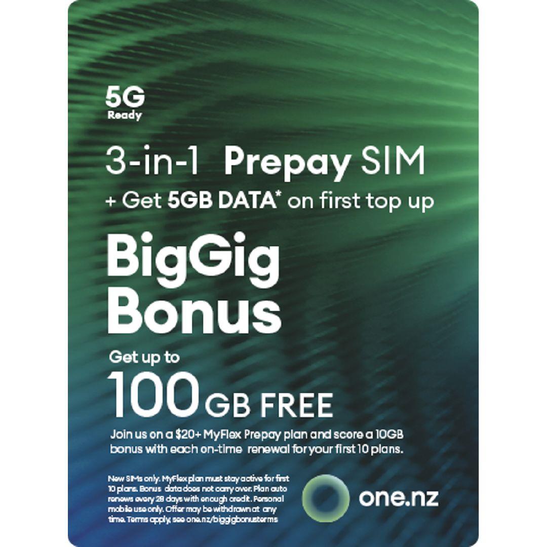 One NZ Prepay Triple SIM | Warehouse Stationery, NZ