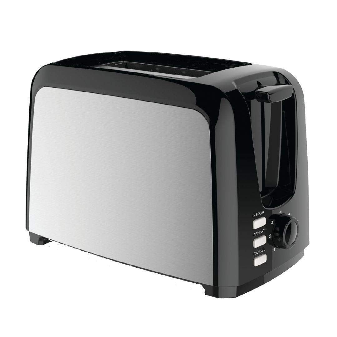 Living & Co Toaster Metal Side 2 Slice Black | Warehouse Stationery, NZ