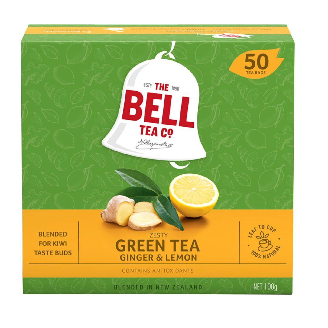 Bell GreenTea Lemon & Ginger Tagless Teabags 50 pack | Warehouse ...