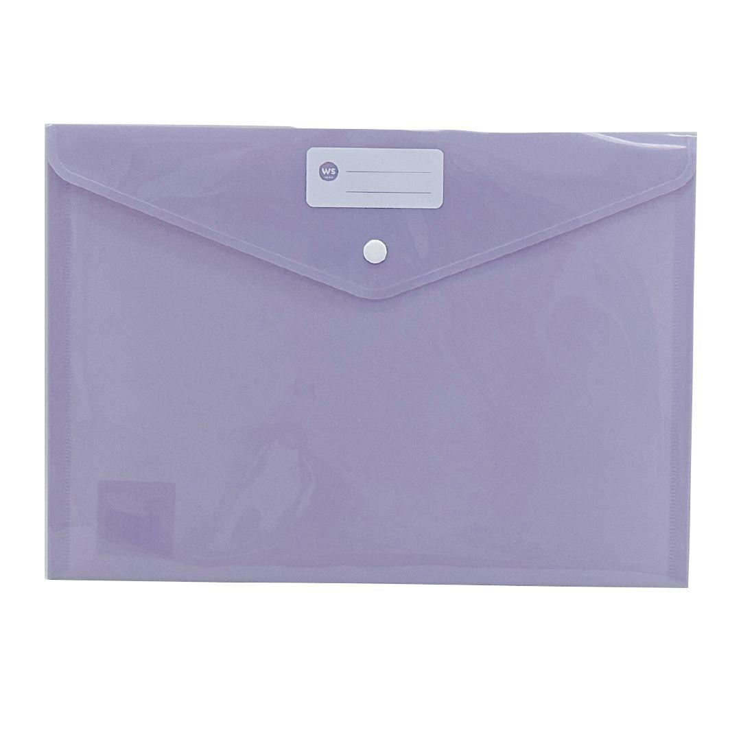 WS Colour Pop Document Wallet Purple Mid | Warehouse Stationery, NZ