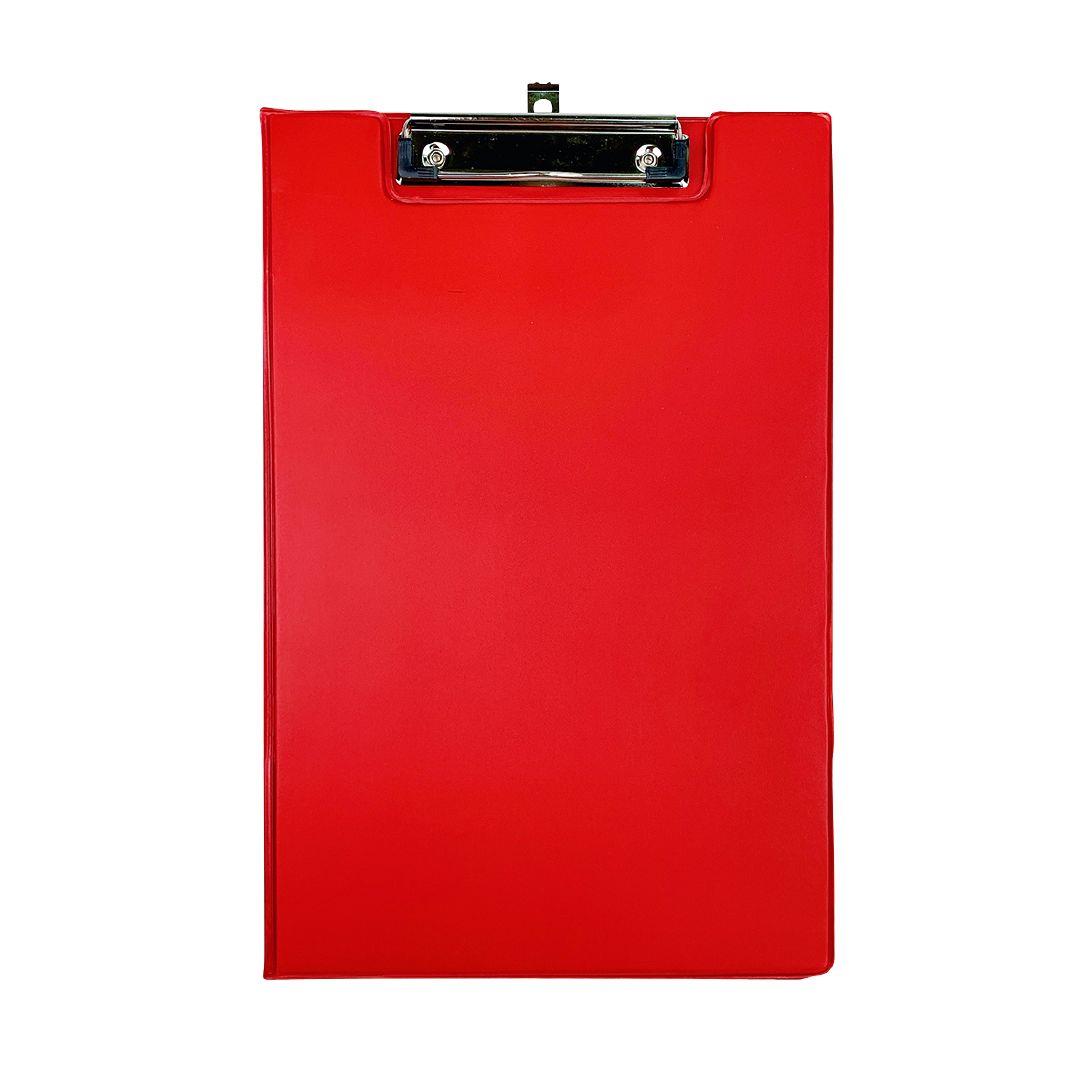 WS Clipboard Single PVC Red Mid Foolscap | Warehouse Stationery, NZ