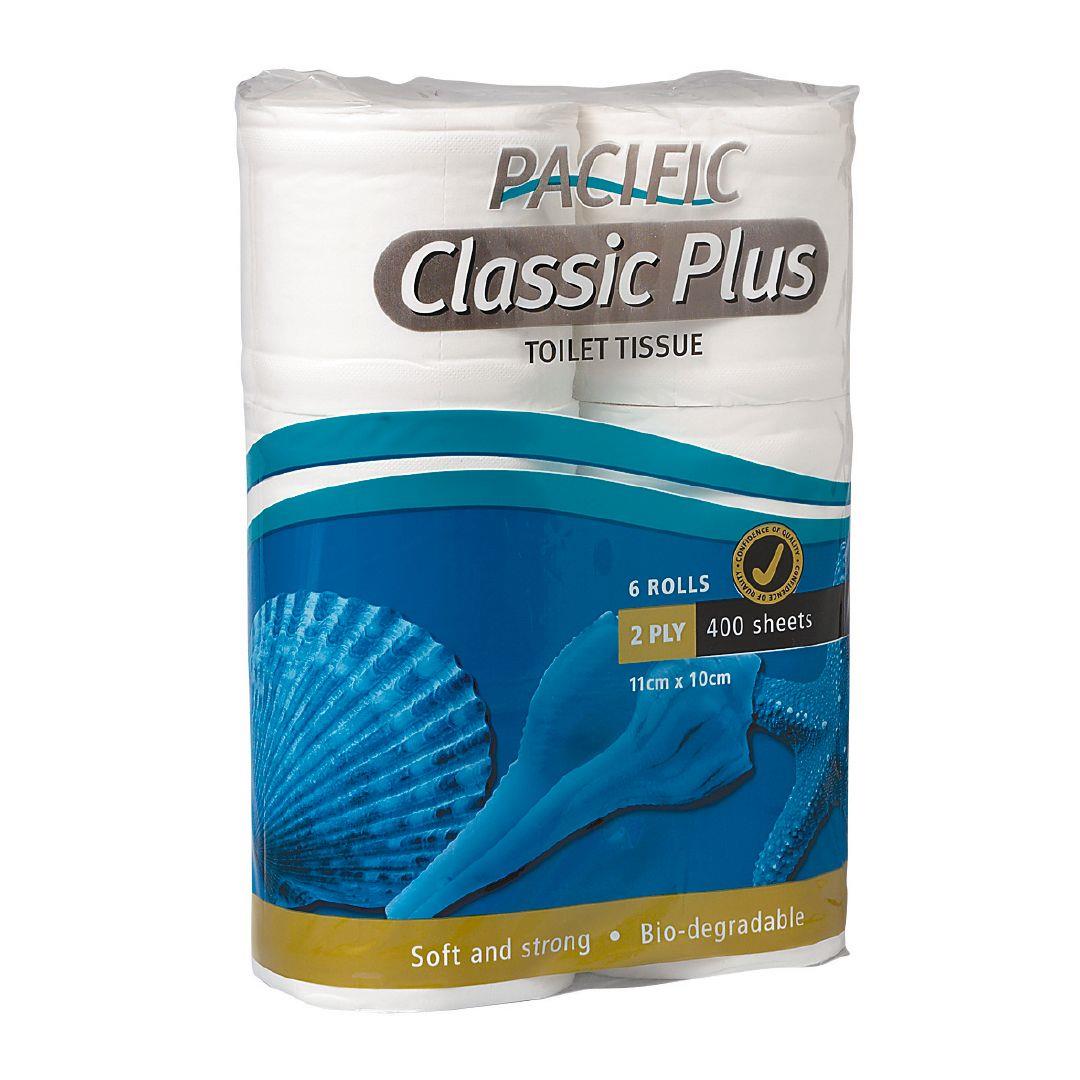 Pacific Hygiene Pacific Hygiene Classic 2 Ply Toilet Tissue 6 Rolls ...