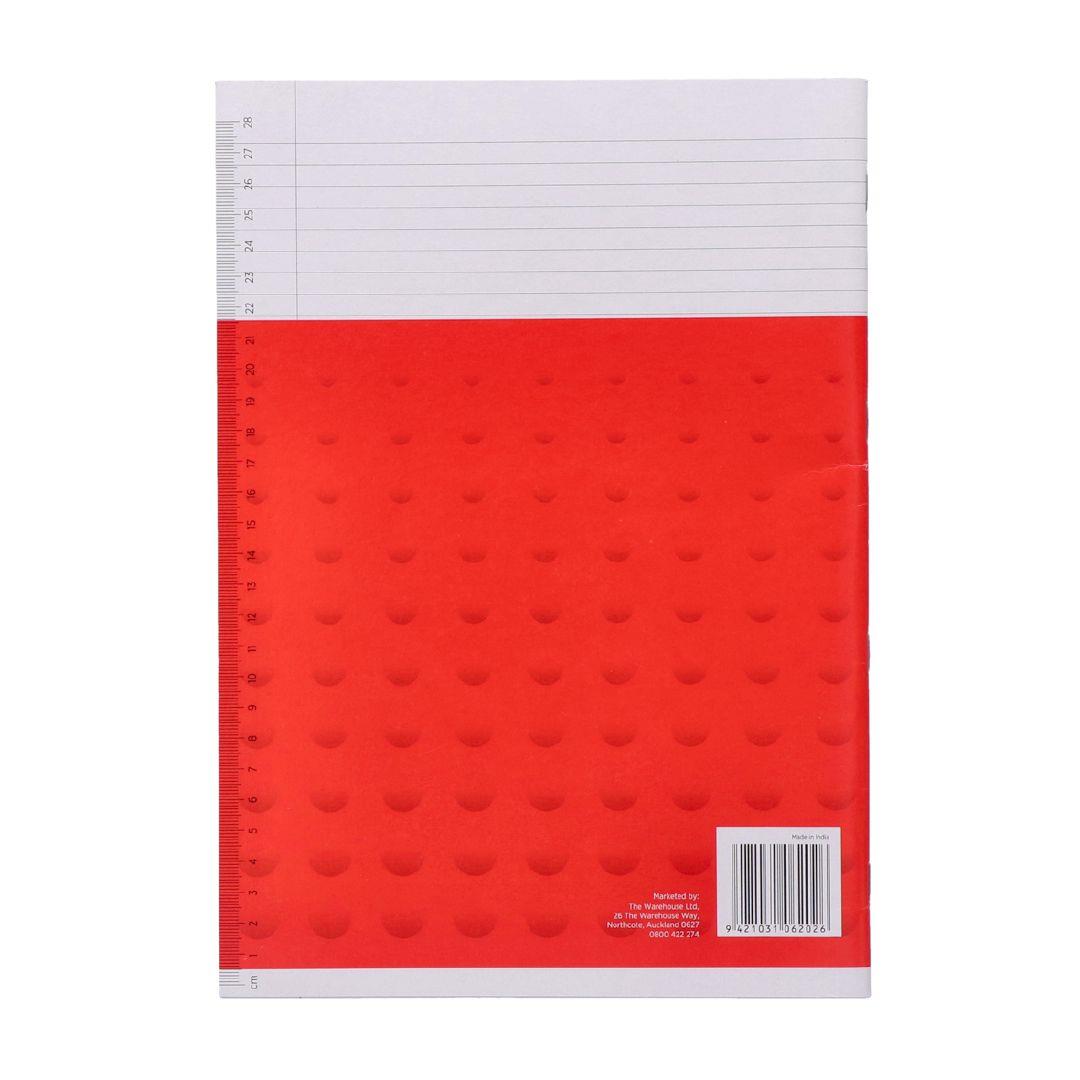 WS Exercise Book 1B8 7mm Ruled 36 Leaf Red | Warehouse Stationery, NZ