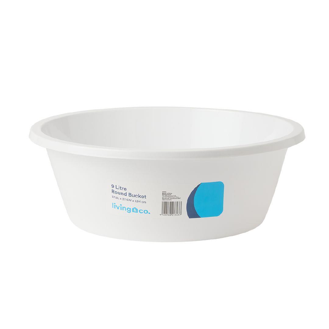 Living & Co Bucket Round Assorted 9L | Warehouse Stationery, NZ