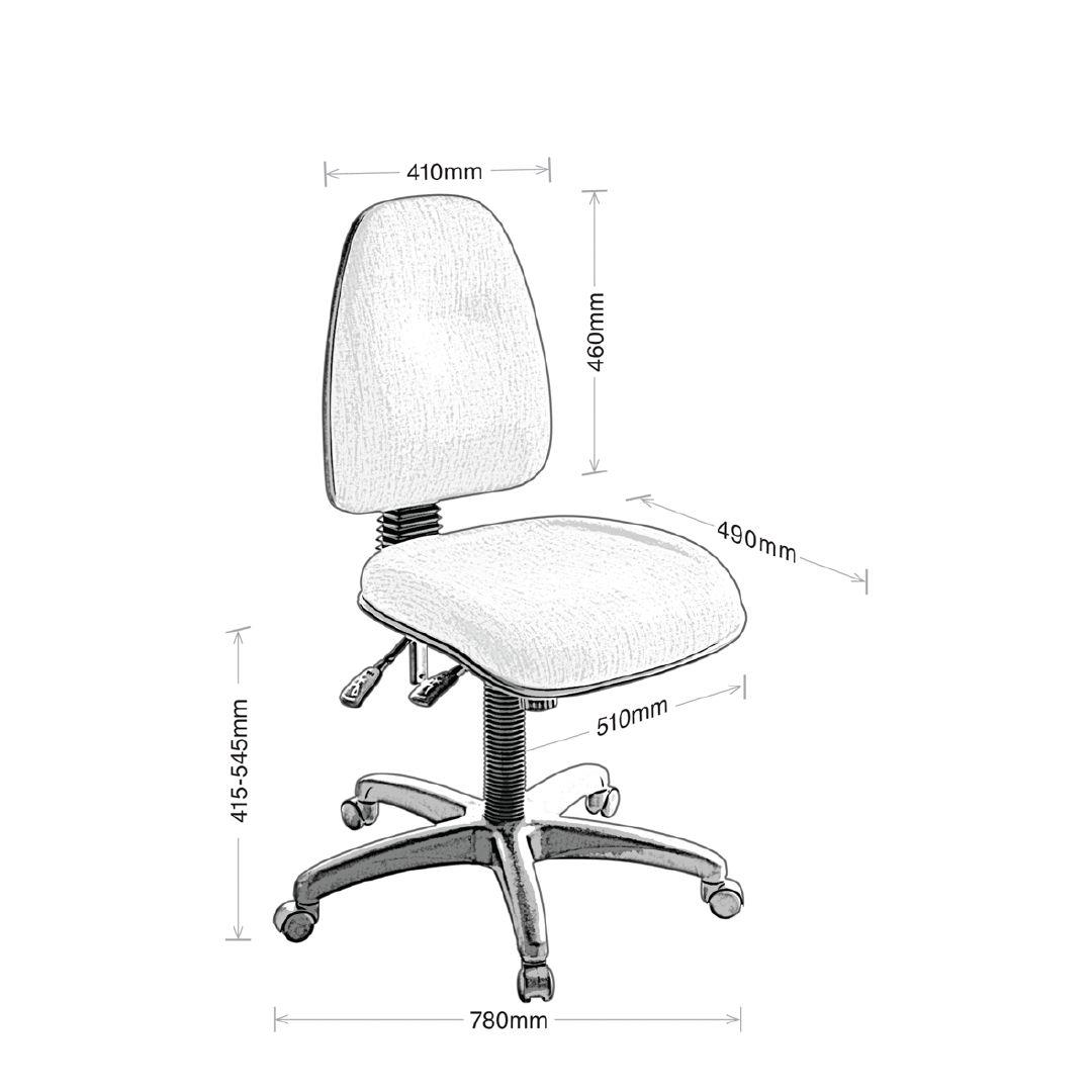 Eden Spectrum Deluxe 3 Lever Highback Ergonomic Chair Ebony | Warehouse ...