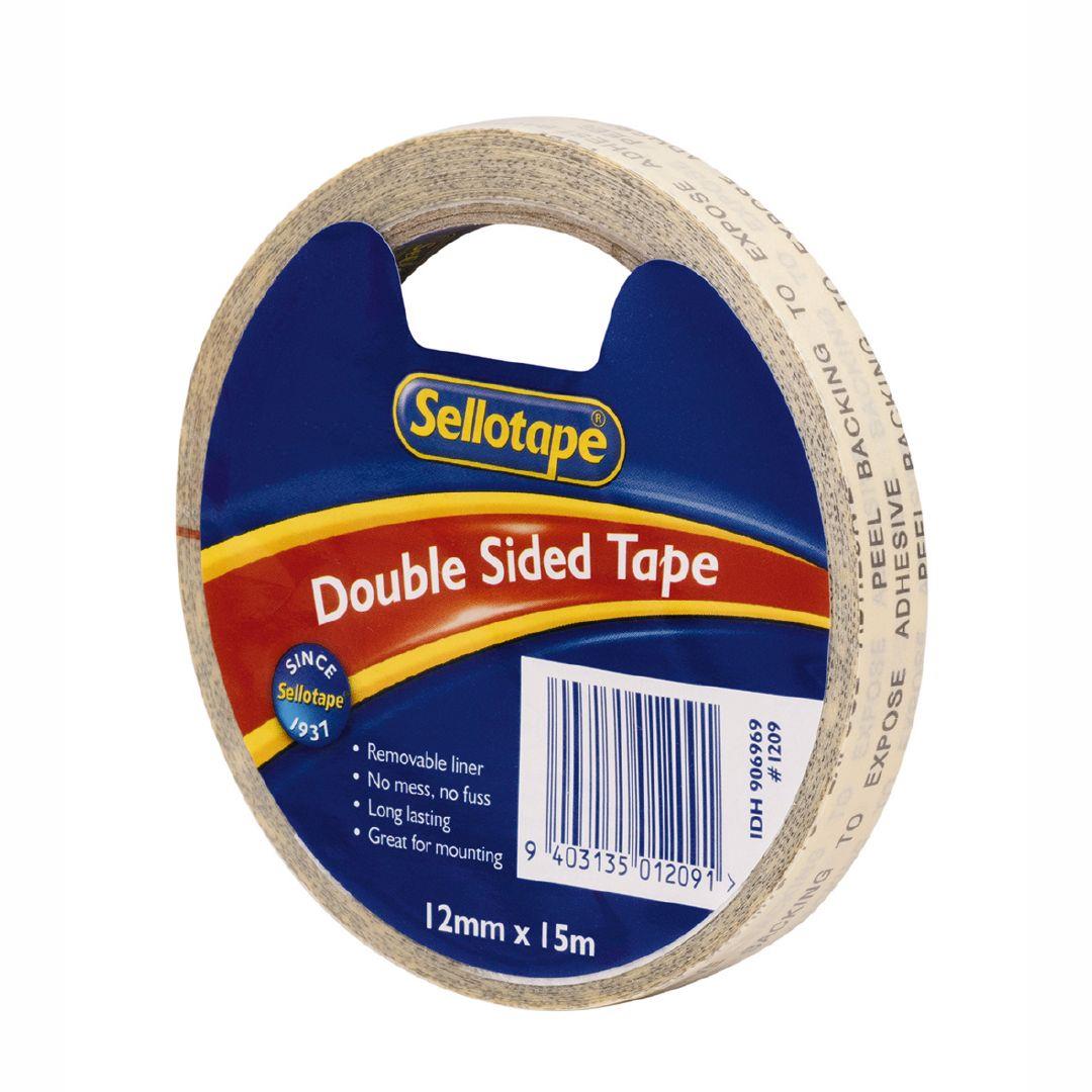 Sellotape Double Sided Tape 12mm x 15m Single Clear | Warehouse ...