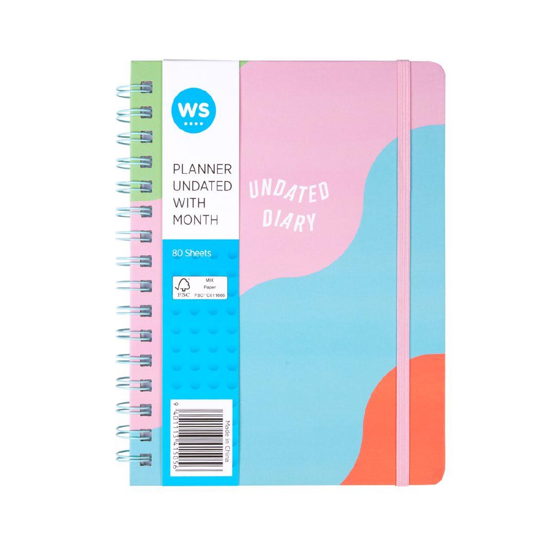 WS Undated Planner With Months Multi-Coloured | Warehouse Stationery, NZ