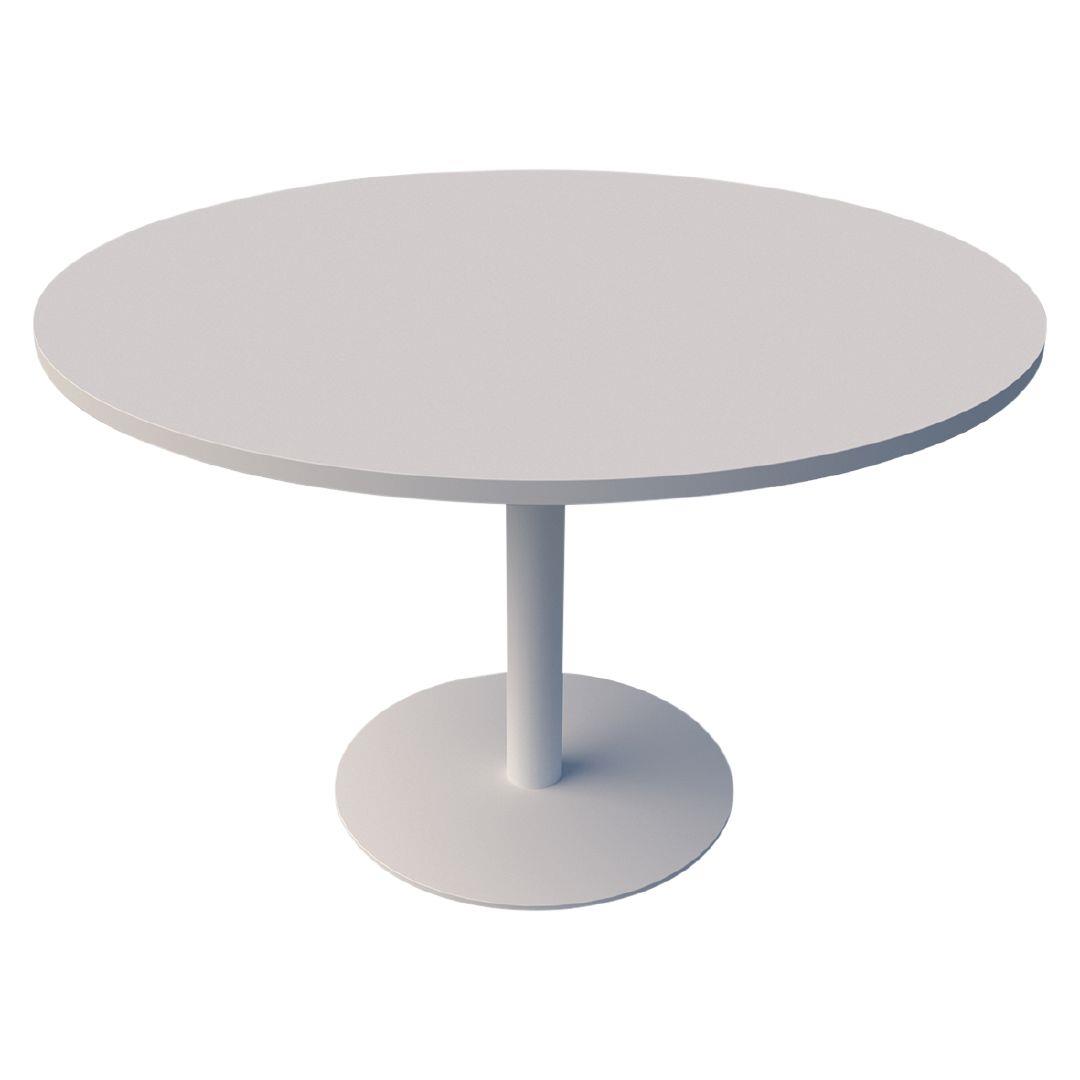 Classic Meeting Table White & Snow 800 Diameter | Warehouse Stationery, NZ