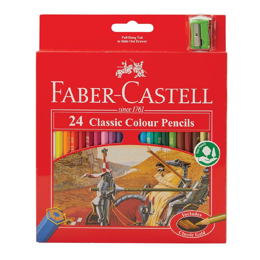 Faber-Castell Classic Colour Pencils 24 Pack | Warehouse Stationery, NZ